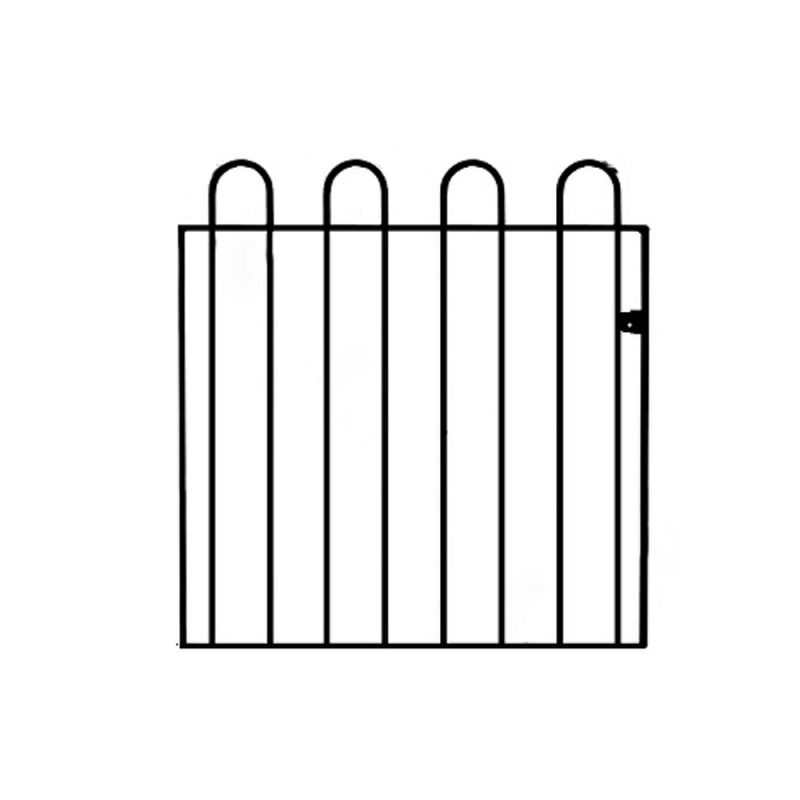 Court Hoop Top Metal Garden Gate 1000mm Gap x 950mm High - Burbage Iron ...